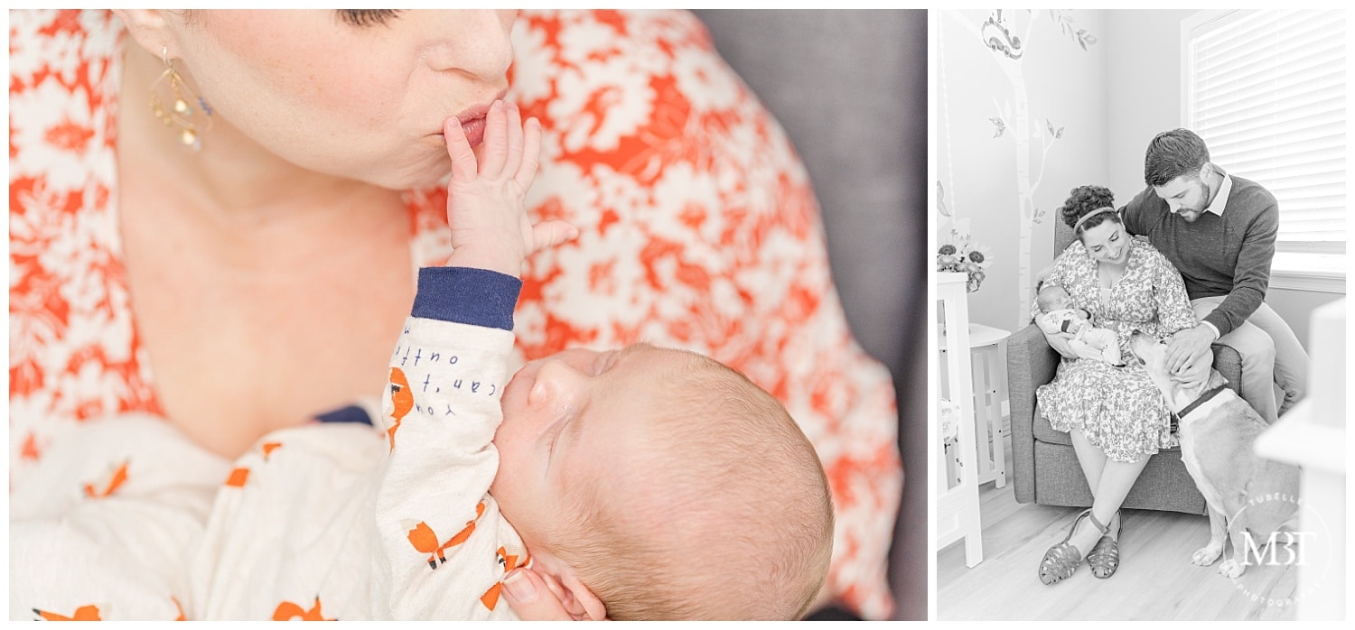 Northern Virginia Lifestyle Newborn Photos in Fall - TuBelle Photography